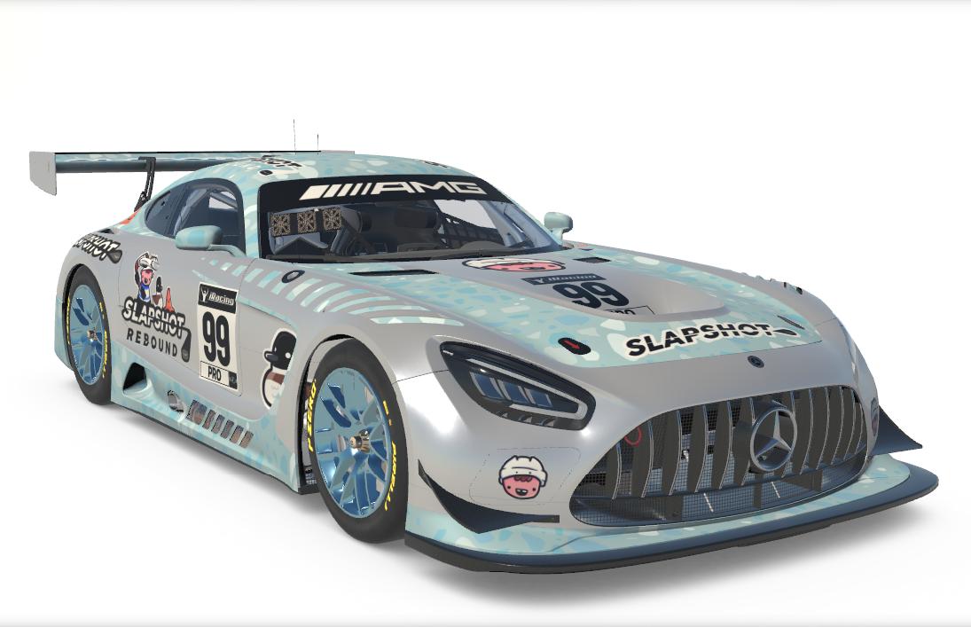 Slapshot Rebound Mercedes GT3 Chrome by Nikos Handtke - Trading Paints