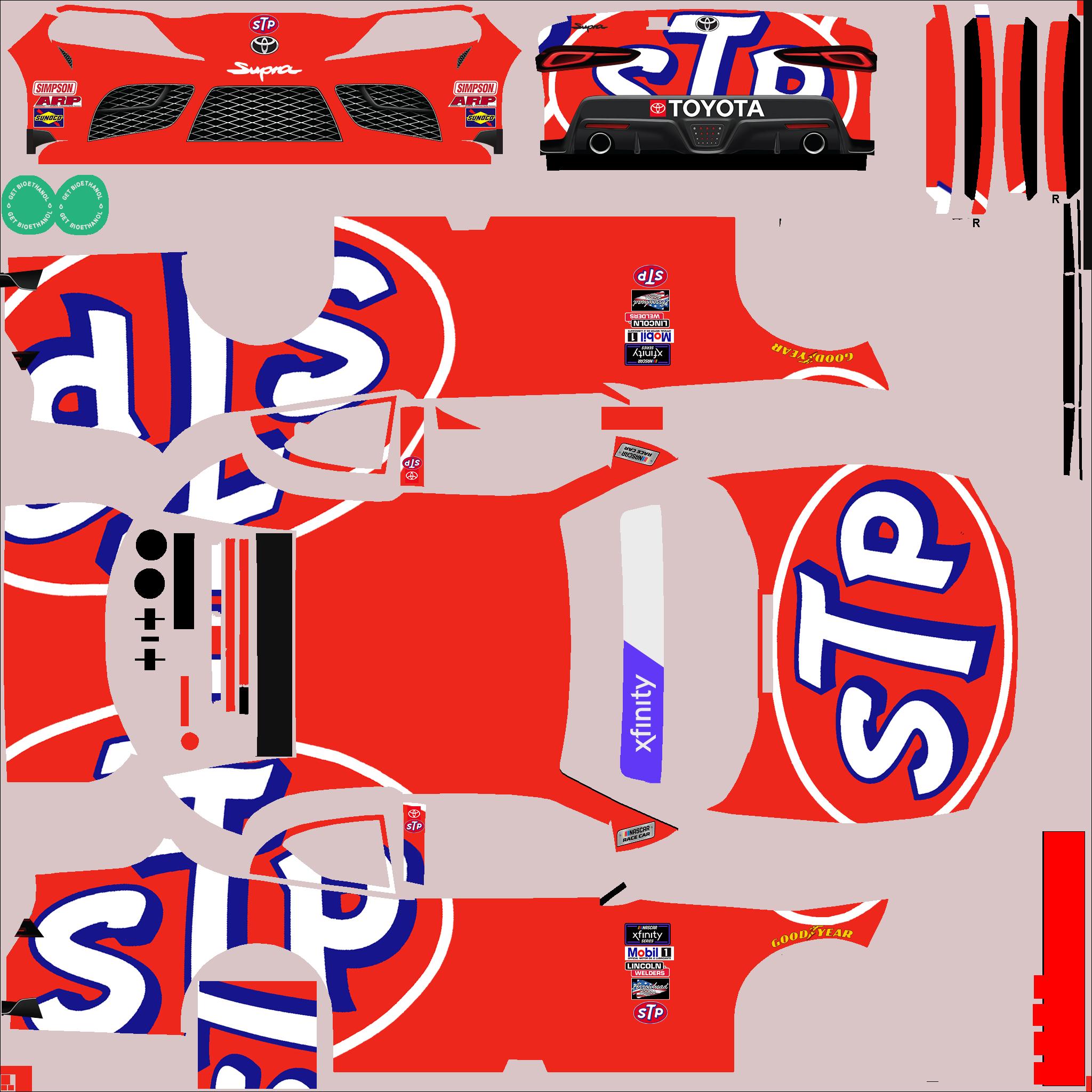 Nascar Xfinity Toyota STP by Clyde Coman - Trading Paints
