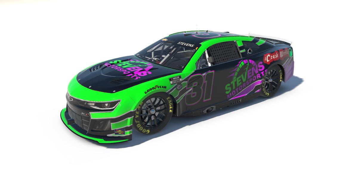 Stevens Motorsports black by AJ Stevens - Trading Paints