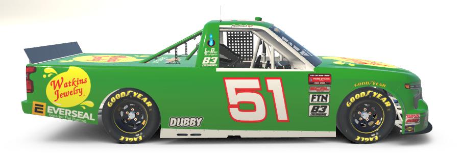 Max Wiesner #51 SCRL Watkins Jewelry Inc. Throwback Silverado by Max ...