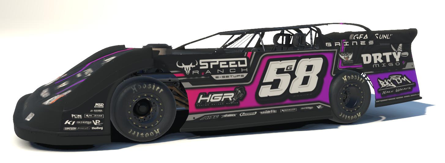 late model Gaines pink purp grey by Jaxson Reitzler - Trading Paints