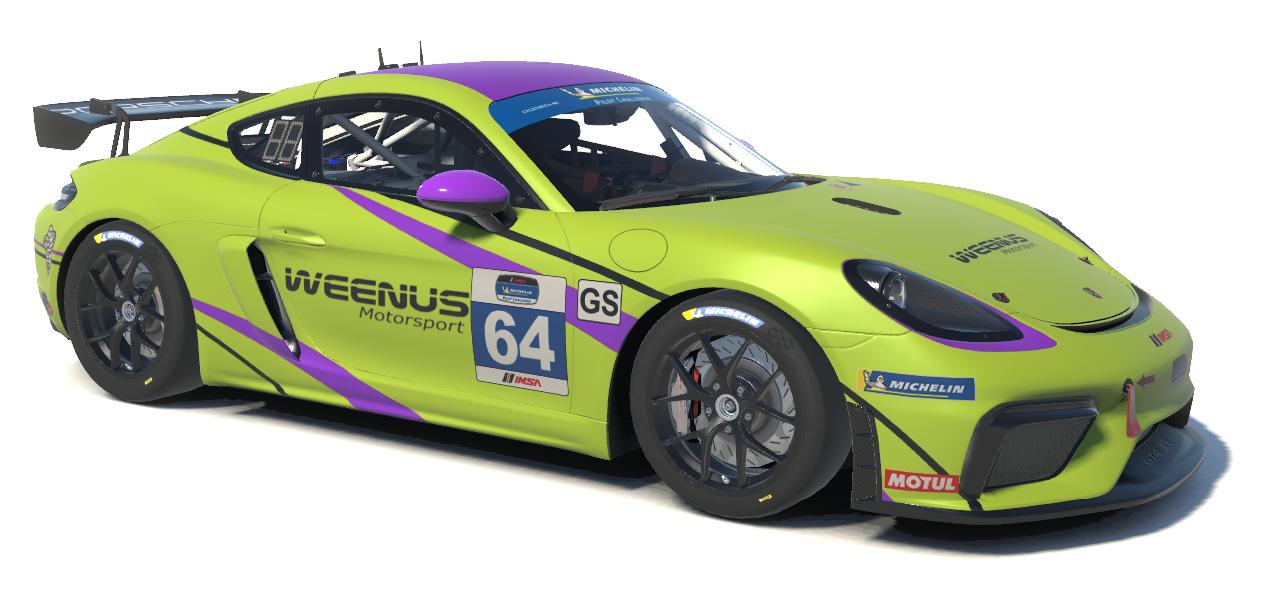Weenus Simantics Porsche 718 GT4 PURPLE by Marcus Adams3 - Trading Paints