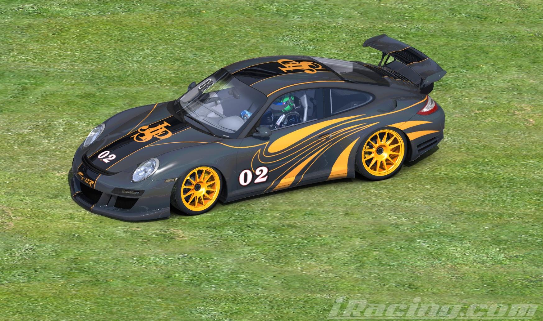 RUF Rt12R Black Metallic with Gold piping & black stripe by Chris Bull ...