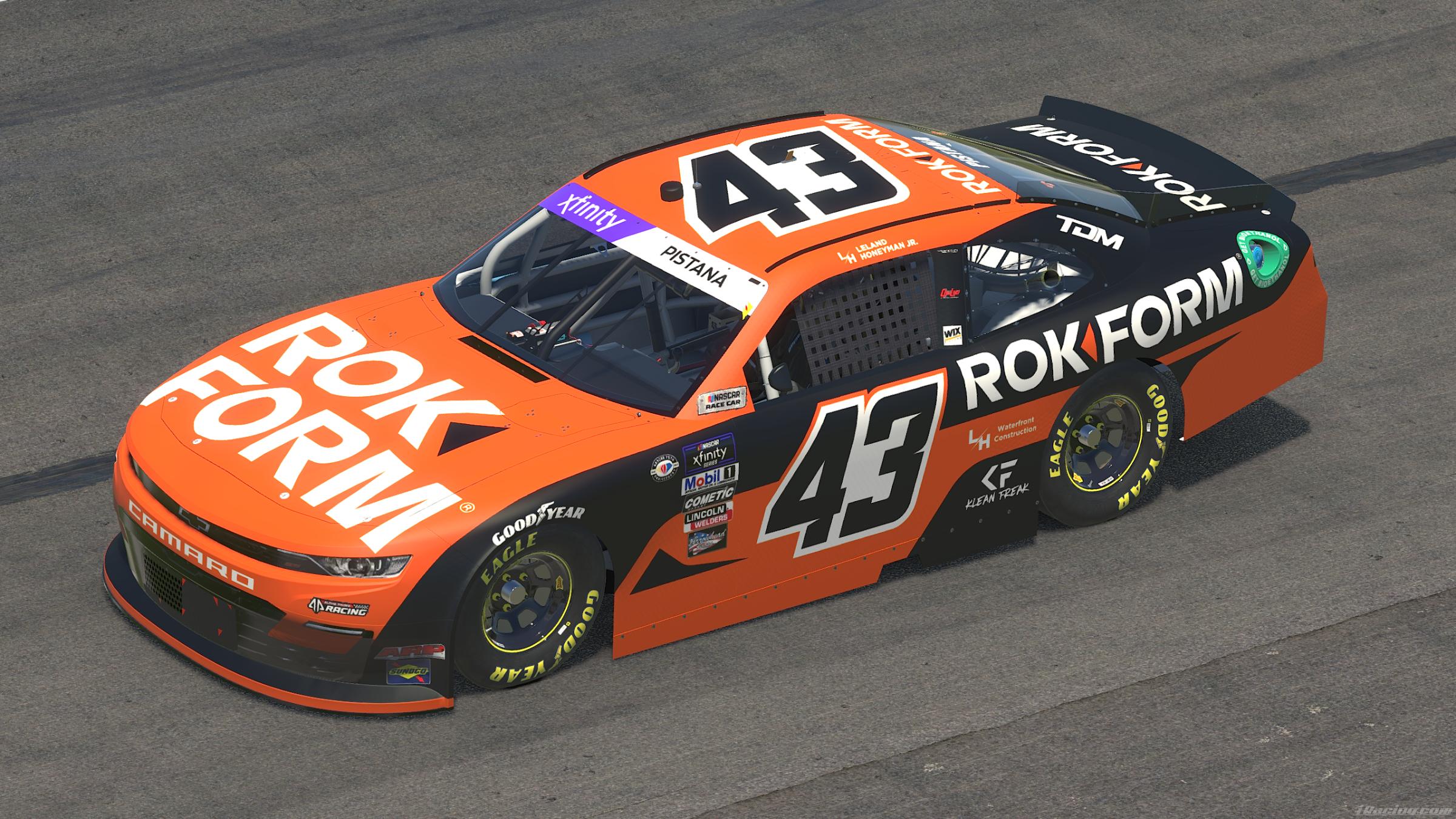 2023 Leland Honeyman Jr. #43 RokForm by Ryan Pistana - Trading Paints