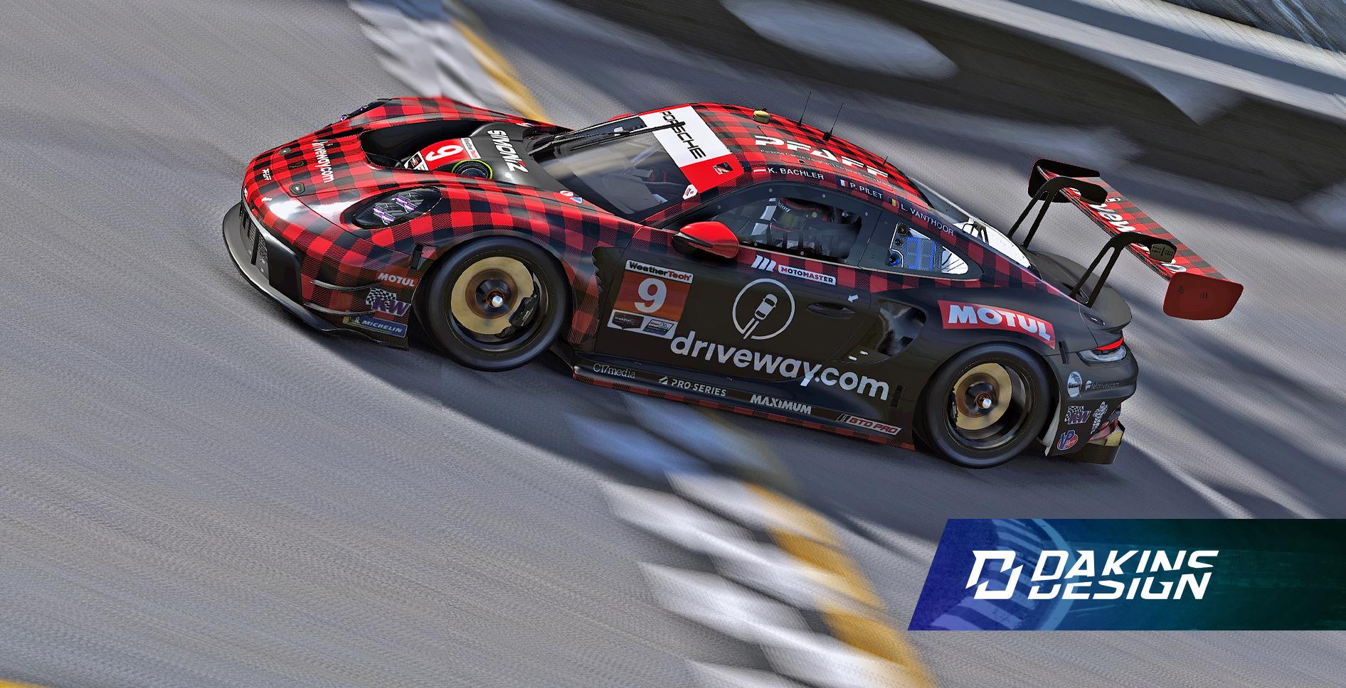 OFFICIAL Pfaff Motorsports Driveway Motul 2023 IMSA GTD PRO Porsche 911 GT3 R by Jason Dakins ...