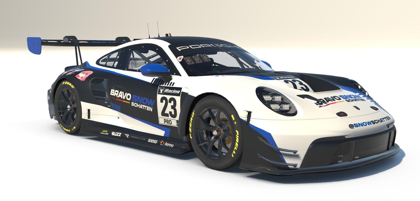Bravo Snow Schatten | Porsche 992 GT3 R by Danilo Vaz - Trading Paints