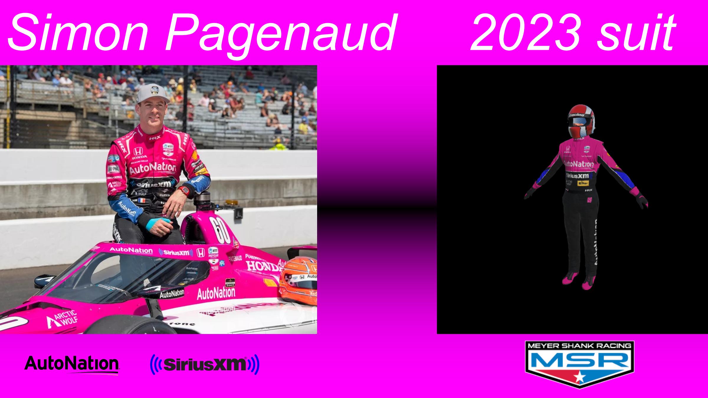 Simon Pagenaud 2023 AutoNation/SiriusXM suit by Steven Meehan - Trading ...