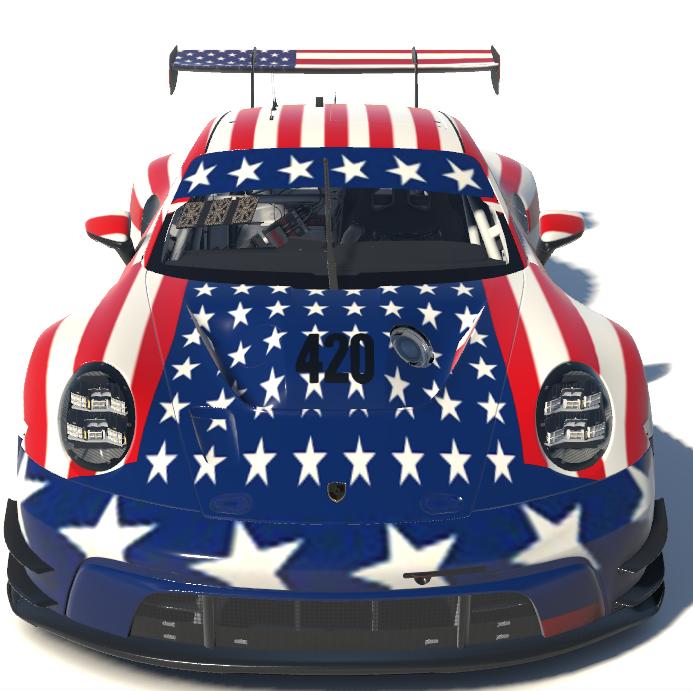 USA American Flag Porsche 992r GT3 by Todd Schwarz - Trading Paints