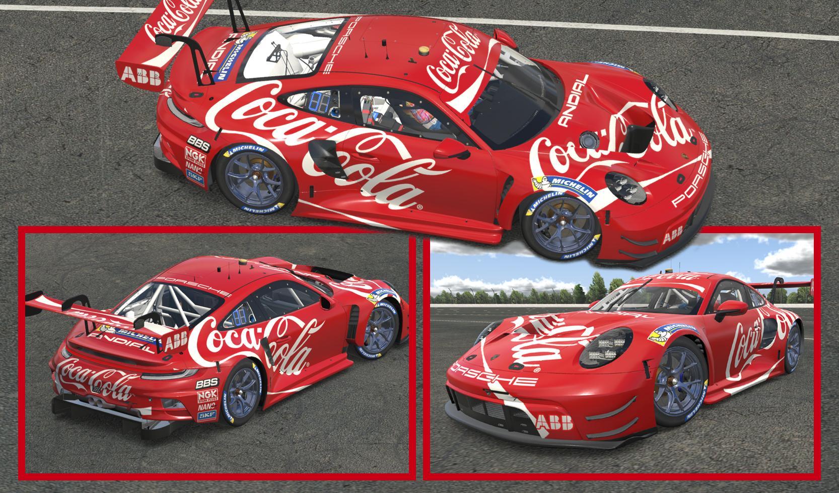 Porsche 992 R GT3 Coca Cola by Clyde Coman - Trading Paints