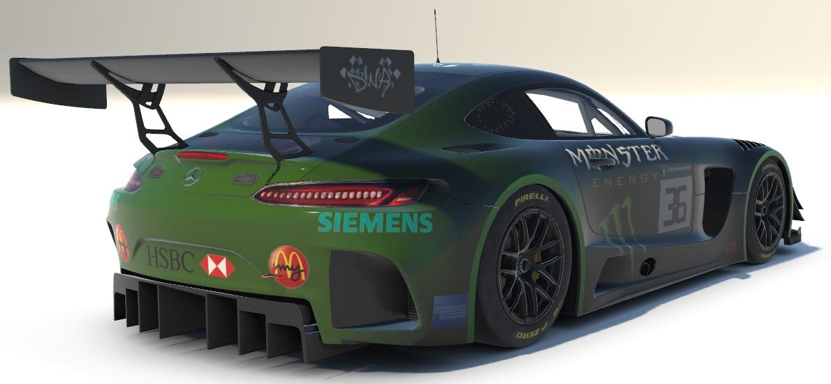 Monster Mercedes AMG GT3 by Danny Watson2 - Trading Paints