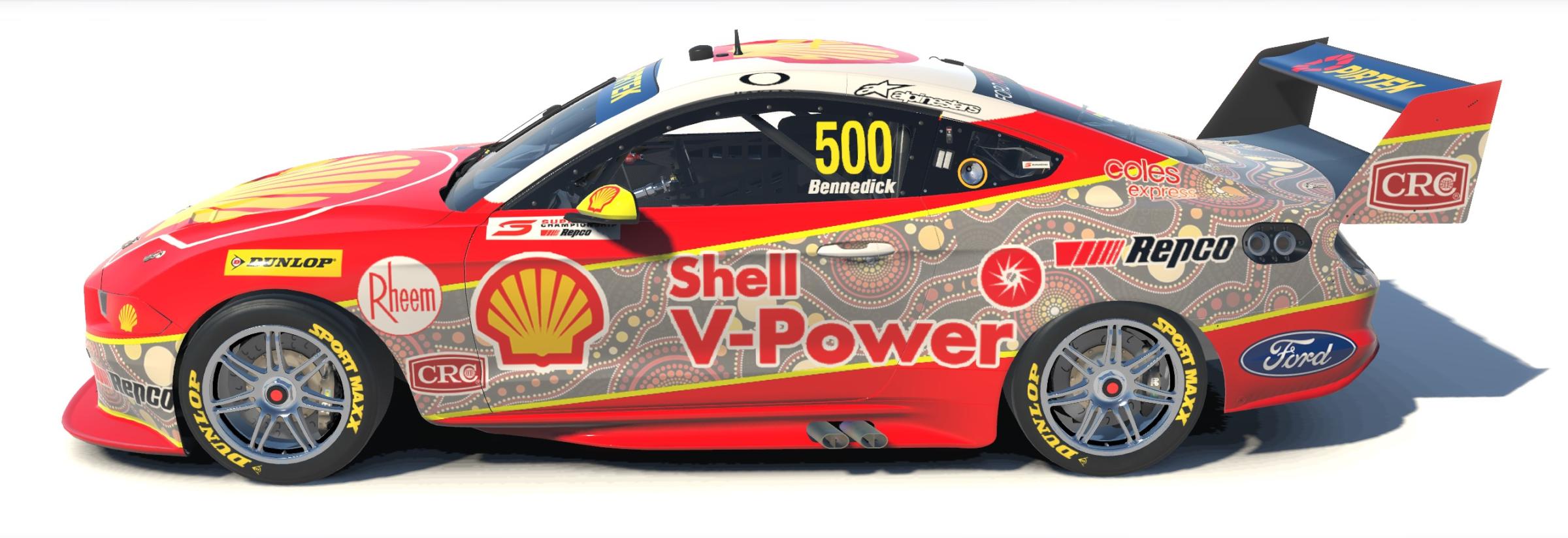 Supercars Ford Mustang GT Shell V Power Racing Indigenous Livery by ...