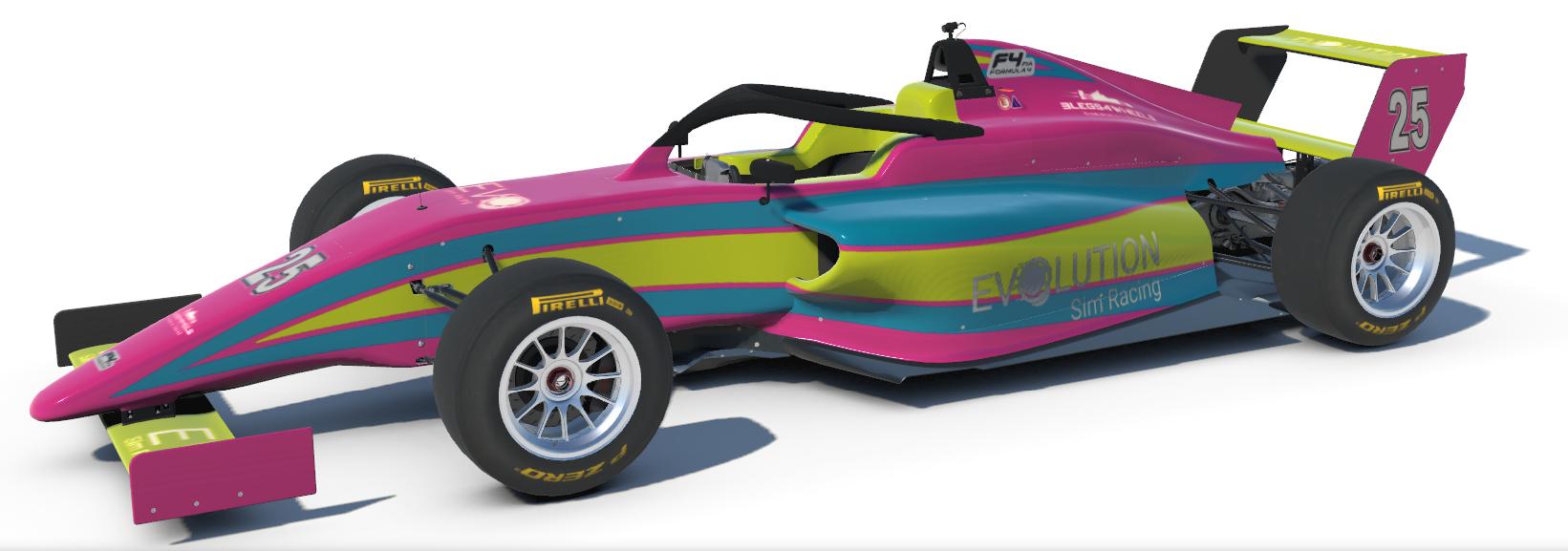Evo Sim Racing 3L4W BubbleGum F4 by Stephen Evason - Trading Paints