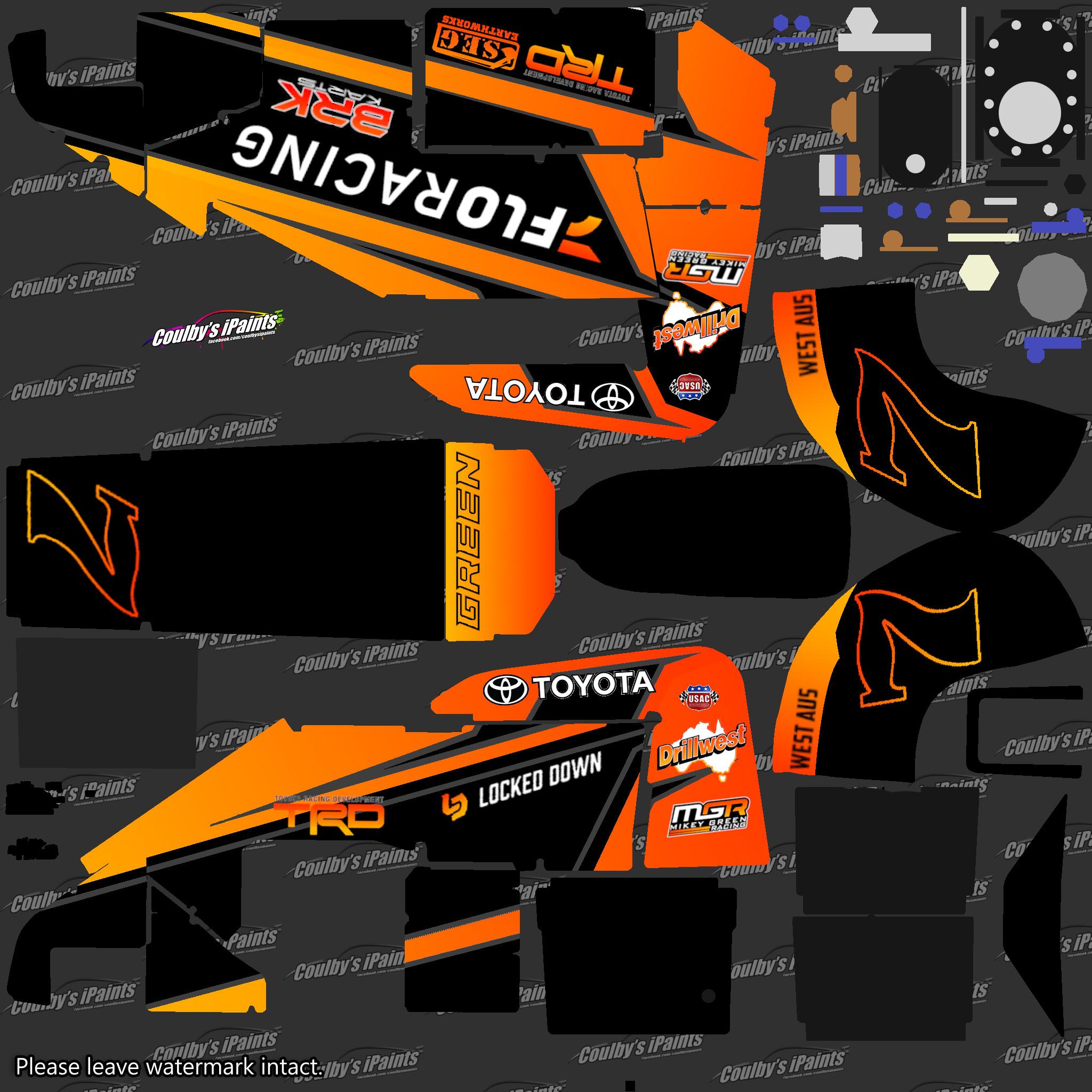 NEW MGR midget paint by Mikey Green - Trading Paints