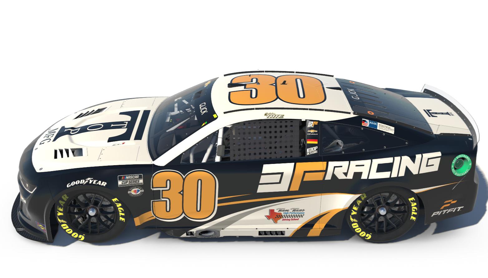 Christopher Tate 3F Racing late model Cup scheme concept (Custom #30 ...