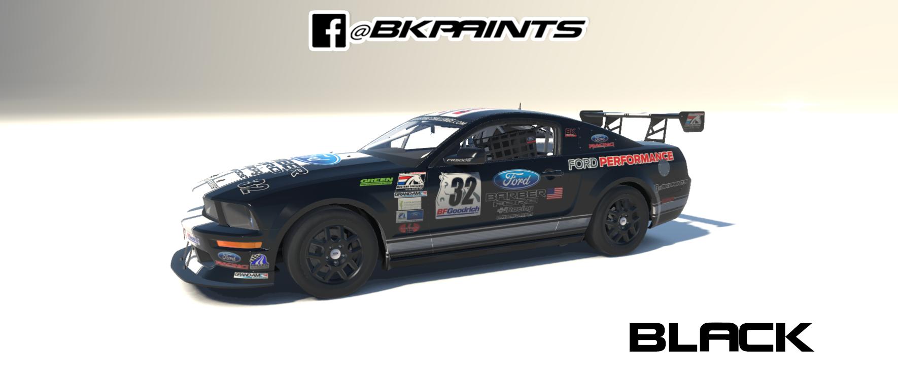 BARBER FORD FR500S Mustang BLACK by Brent Keith - Trading Paints