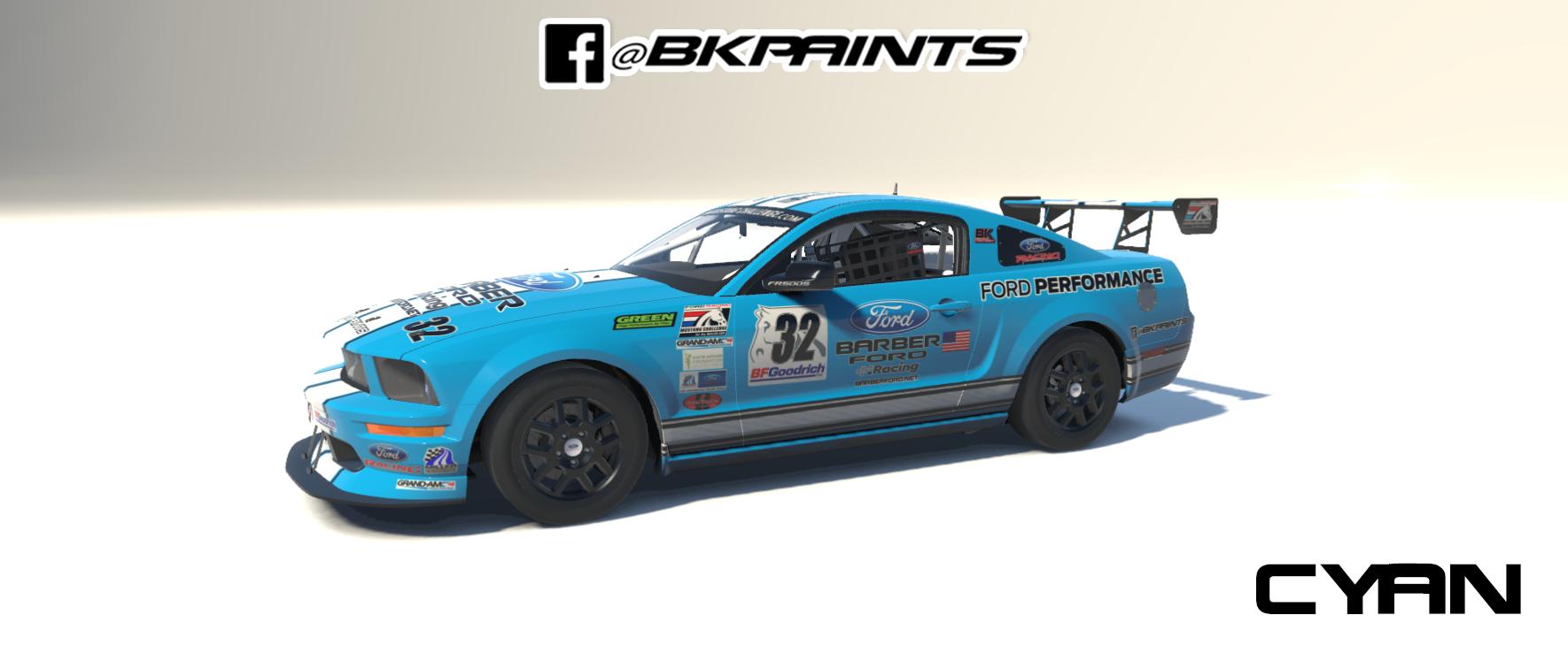 BARBER FORD FR500S Mustang CYAN by Brent Keith - Trading Paints