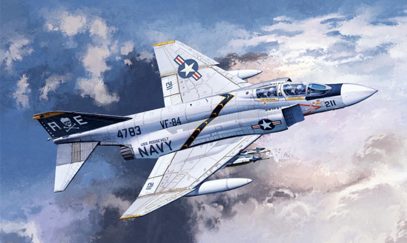 F4 Phantom II Jolly Rogers VF-84 Inspired Design FIA F4 Gun Metal Grey ...