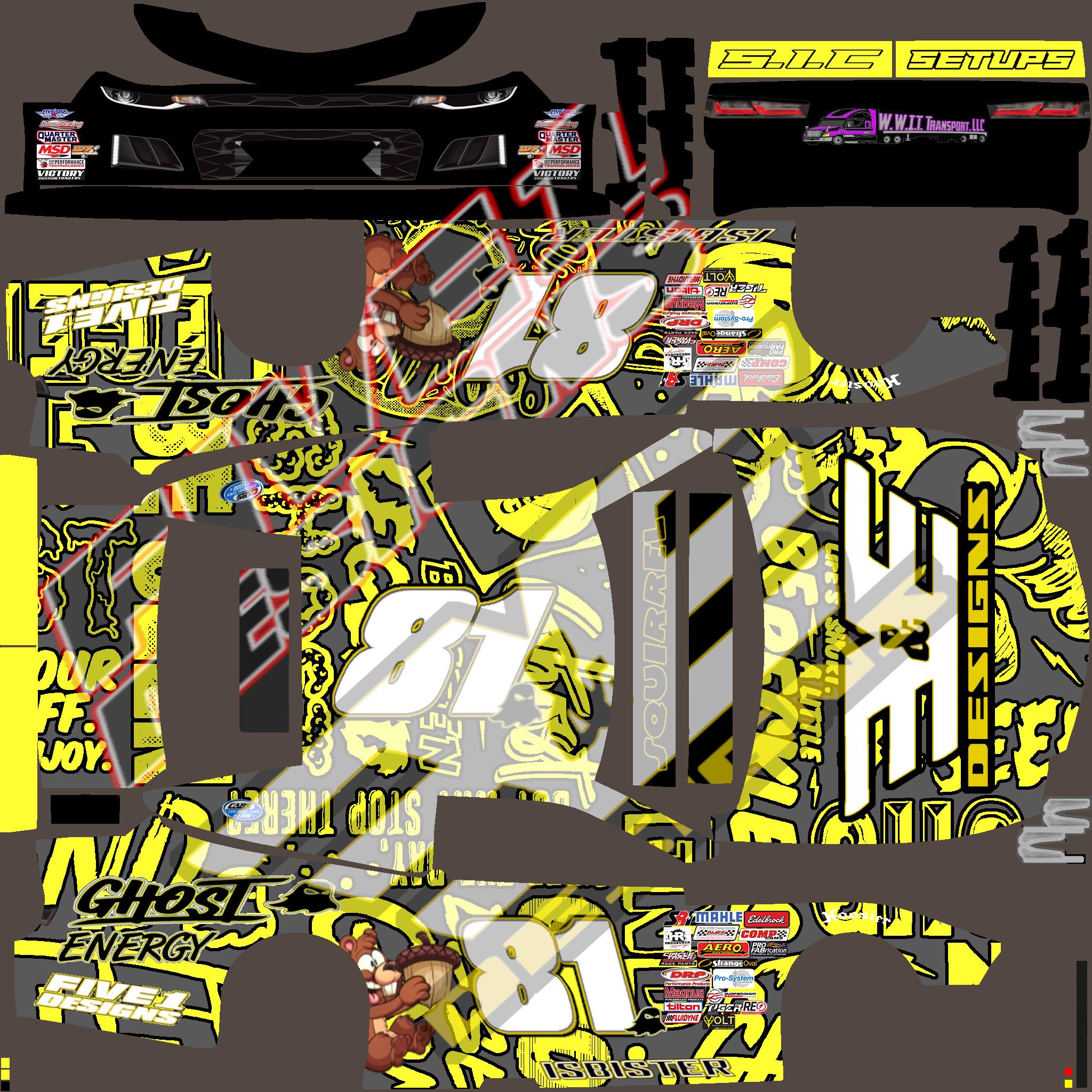 AJ Isbister #81 Ghost Energy Scheme by Travis Moore5 - Trading Paints