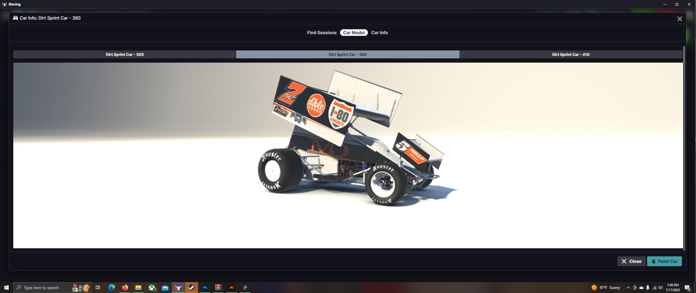 Tasker Phillips Dirt Sprint Car by Logan Hoskins - Trading Paints