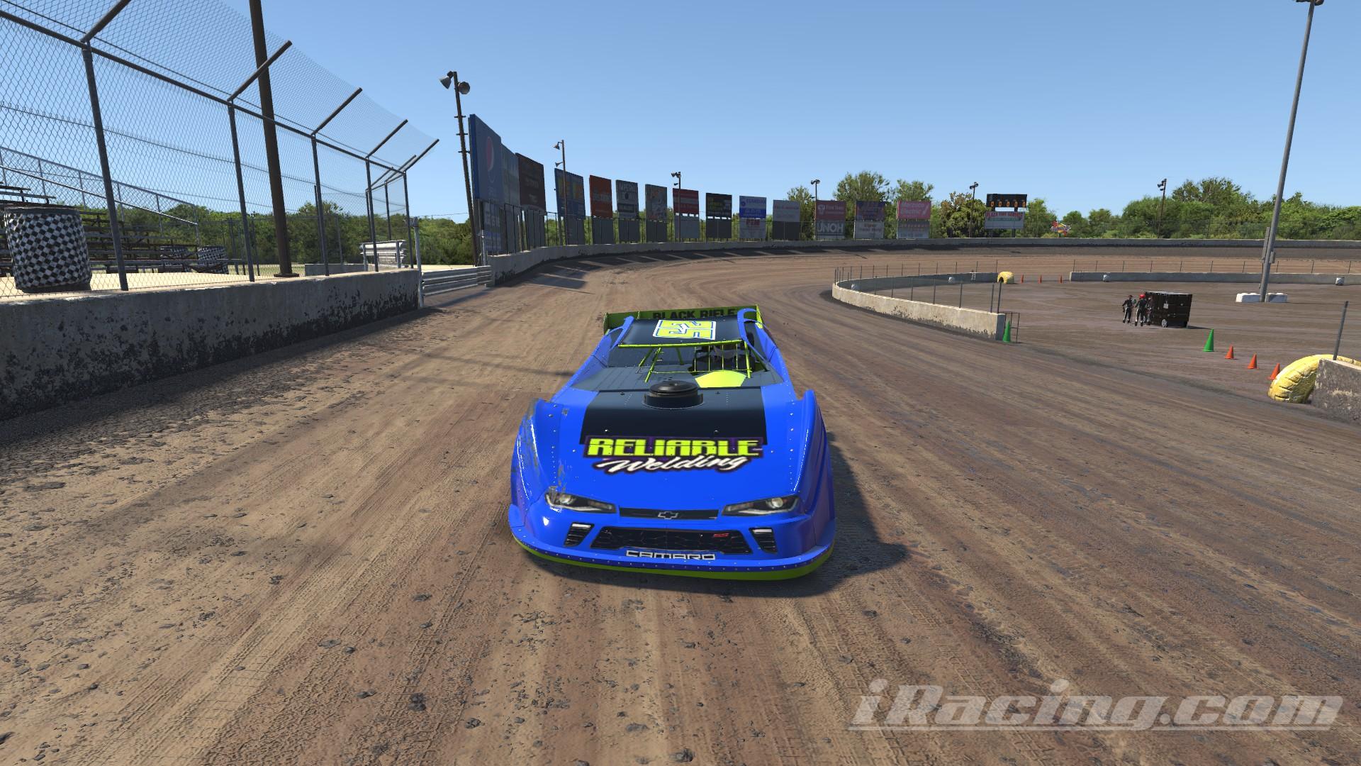 Reliable Welding Camaro Super Late Model Blue by Kendrick Hom - Trading ...