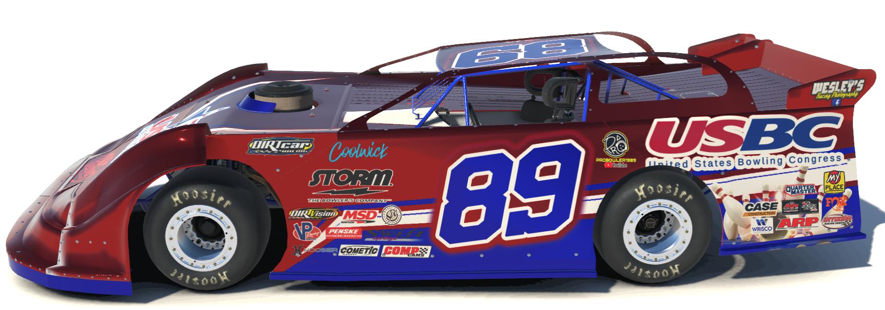 #89 USBC Late Model - Red by Wesley Strait - Trading Paints