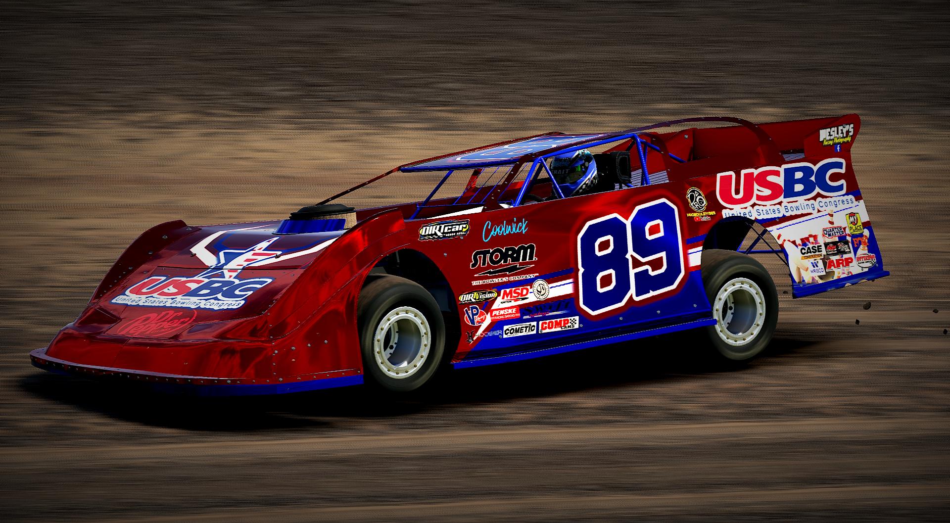 #89 USBC Late Model - Red by Wesley Strait - Trading Paints