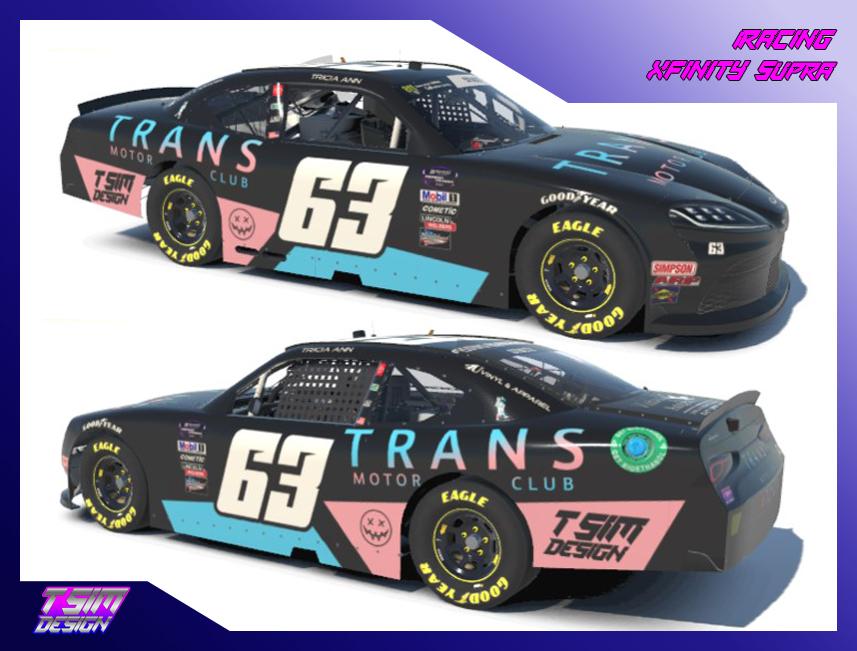#63 Tricia Ann Trans Motor Club Sim500 Midnight Thunder XFINITY Toyota ...