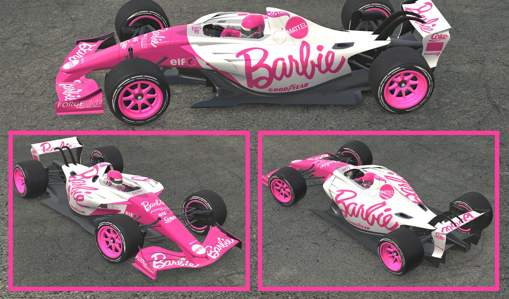Dallara IR 01 Barbie by Clyde Coman - Trading Paints