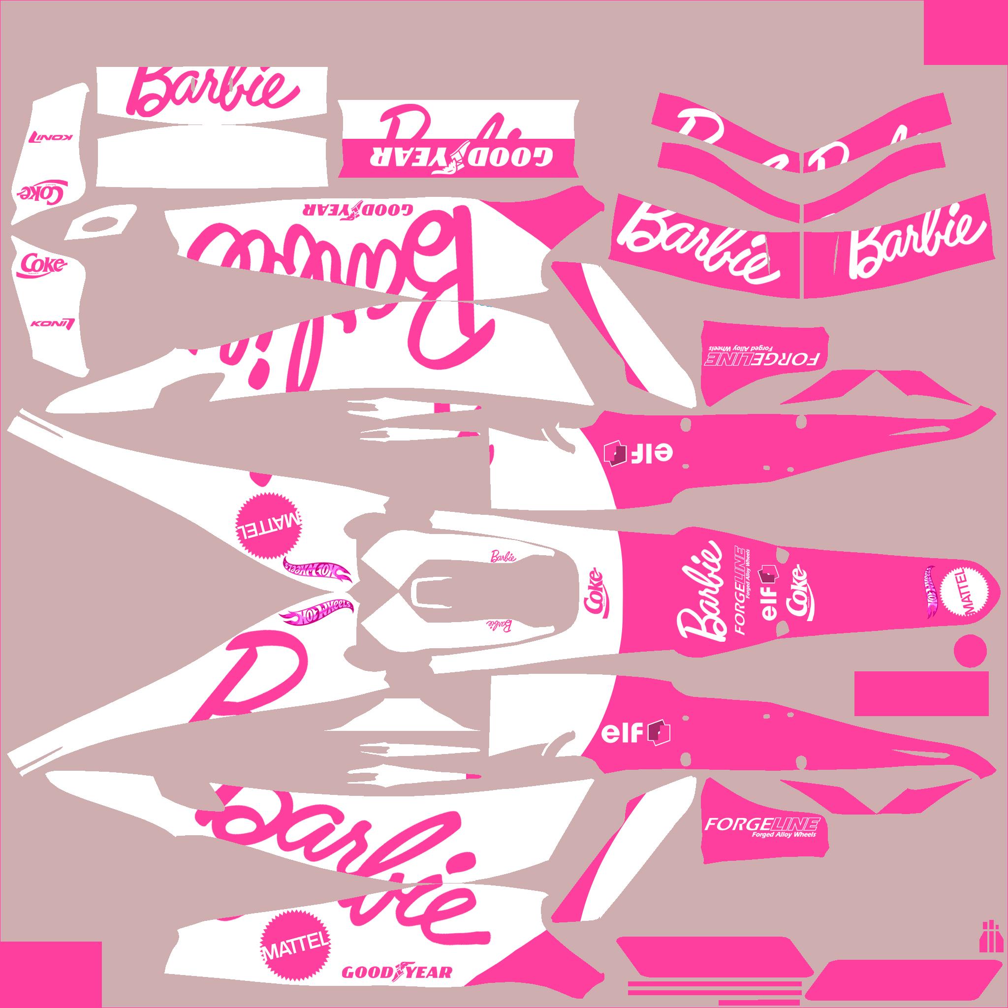 Dallara IR 01 Barbie by Clyde Coman - Trading Paints