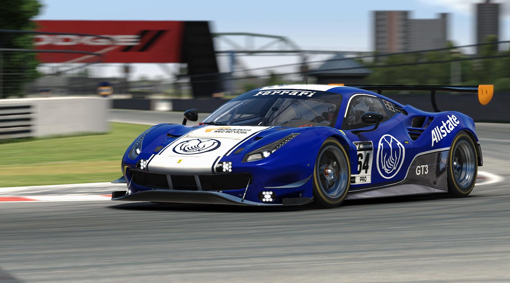 AWS Allstate Ferrari GT3 by John Rowland3 - Trading Paints