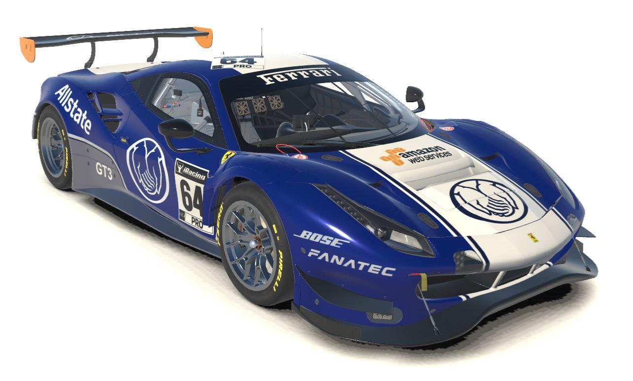 AWS Allstate Ferrari GT3 by John Rowland3 - Trading Paints