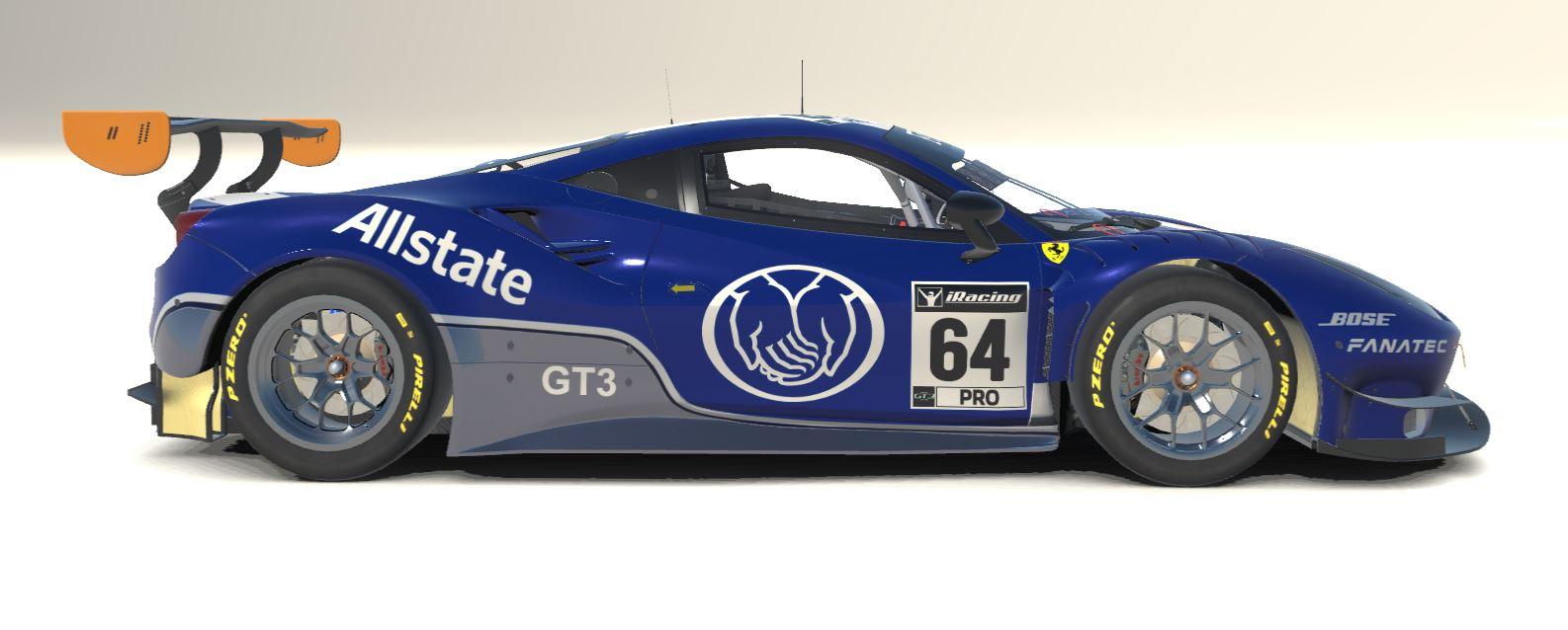 AWS Allstate Ferrari GT3 by John Rowland3 - Trading Paints
