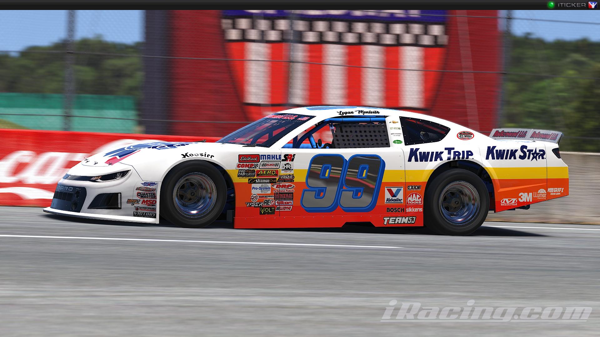 Logan Monteith Late Model Sim Stamped by Logan Monteith - Trading Paints