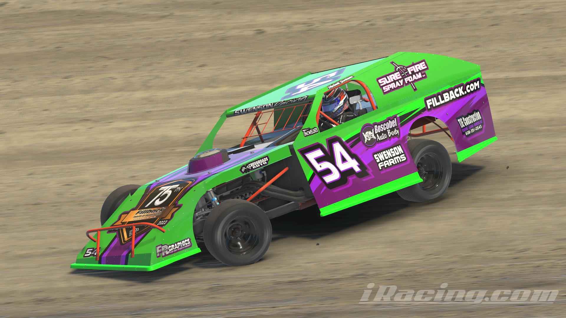 Michael Swenson 2023 Dirt UMP Modified by Jason Furqueron - Trading Paints