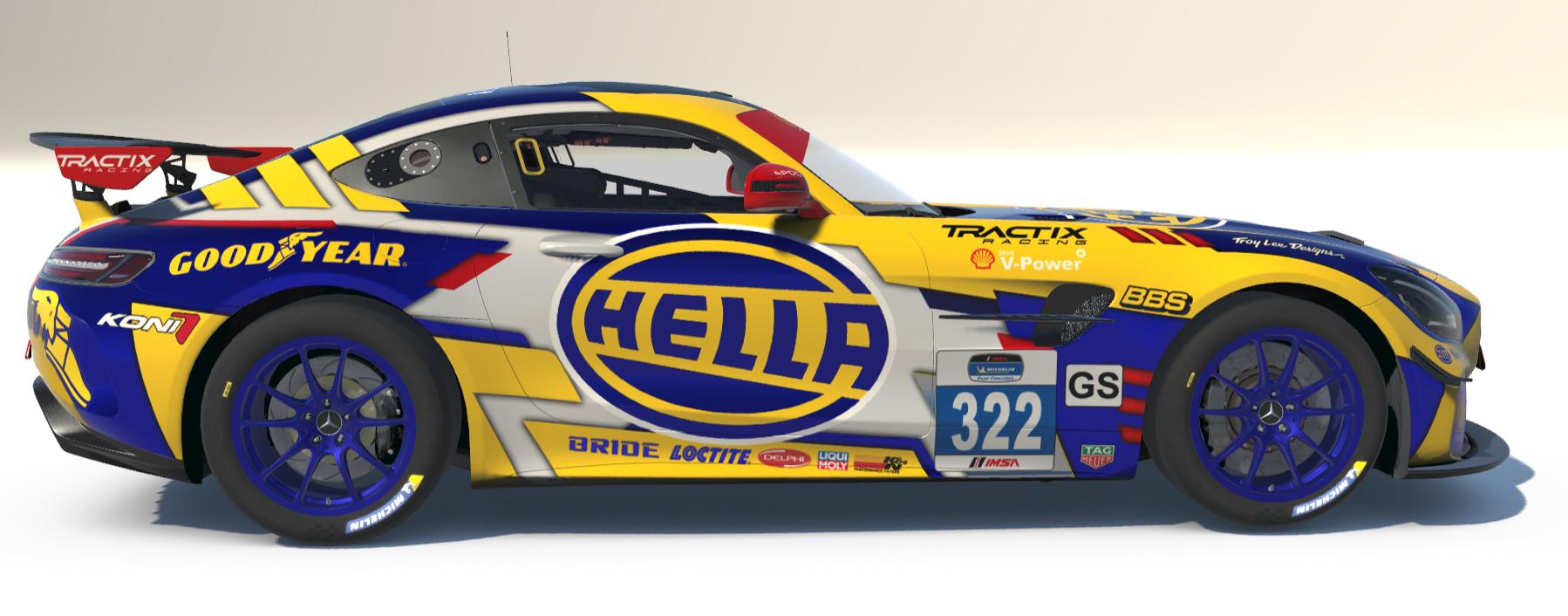 Mercedes AMG GT4 Hella Goodyear by Adam Burhop - Trading Paints