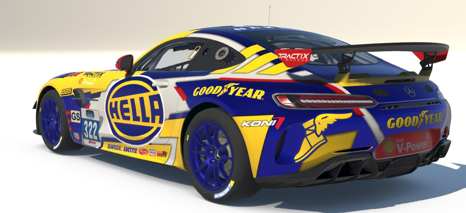 Mercedes AMG GT4 Hella Goodyear by Adam Burhop - Trading Paints