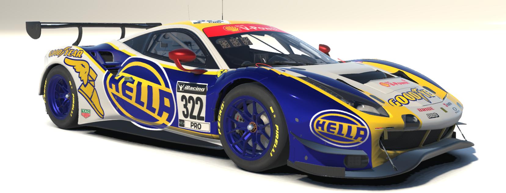 Ferrari EVO GT3 Hella Goodyear Tractix by Adam Burhop - Trading Paints