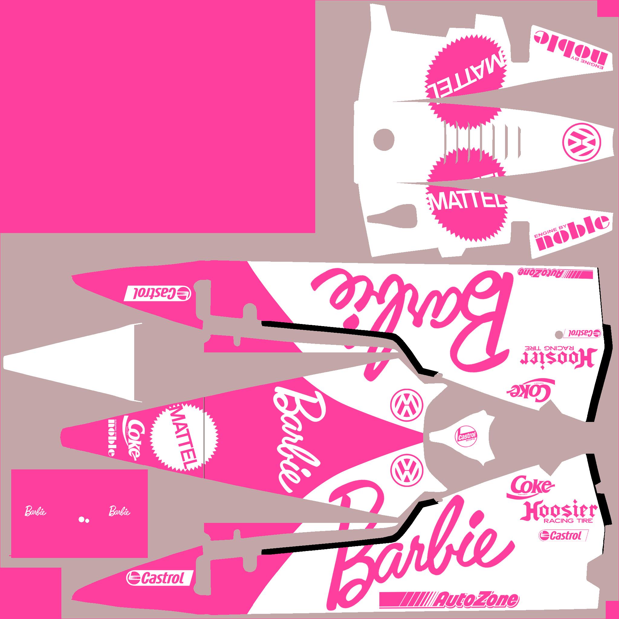 Formula Vee Barbie by Clyde Coman - Trading Paints