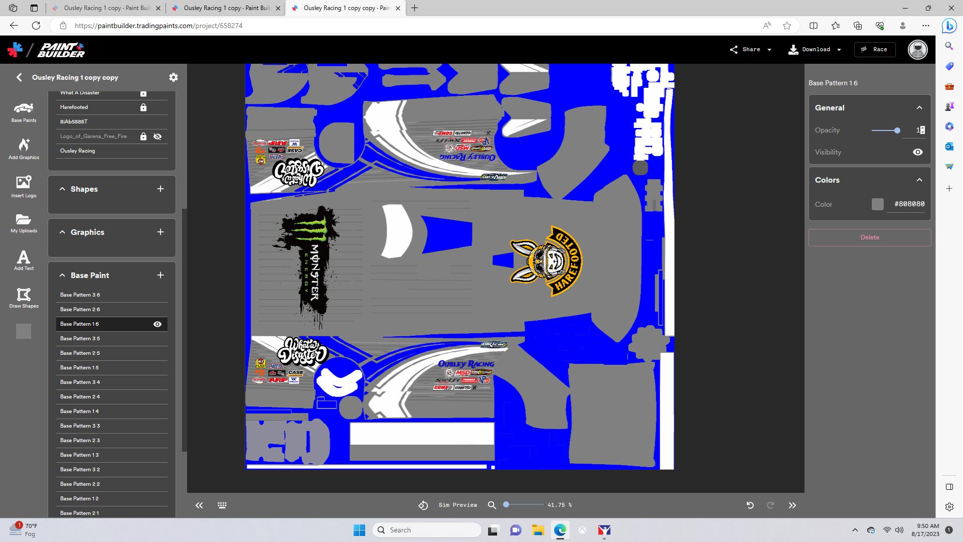 Ousley Racing 1 copy copy by Freddy Ousley - Trading Paints