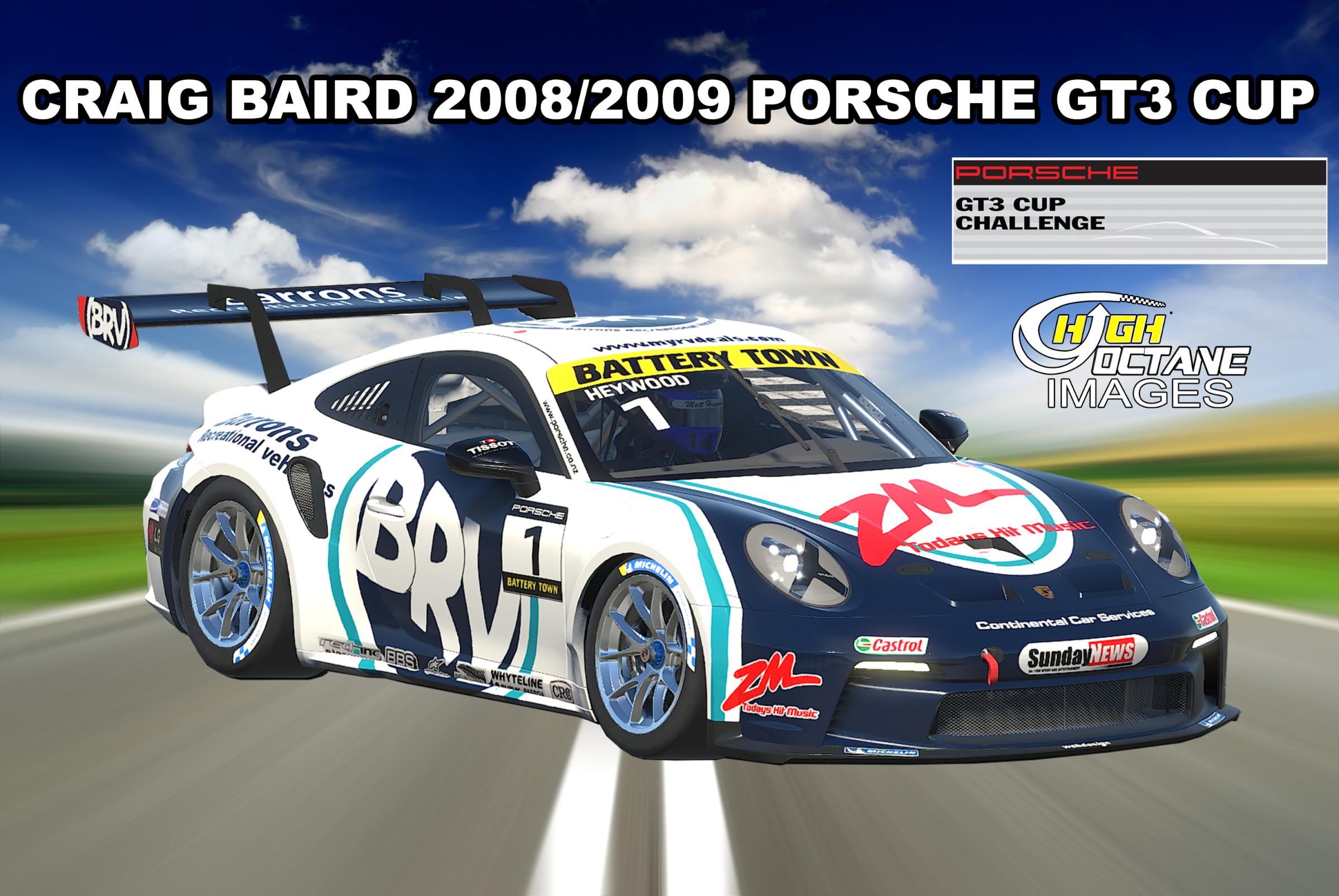 Craig Baird 2008/2009 NZ Porsche GT3 Cup by Matt Heywood - Trading Paints