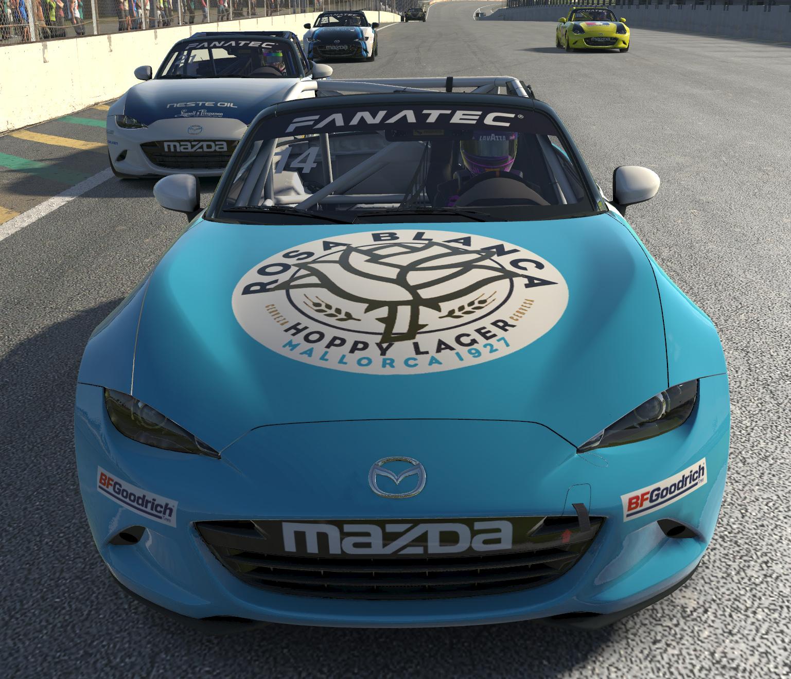 Rosa Blanca sponsored MX-5 by Adam Durrant - Trading Paints