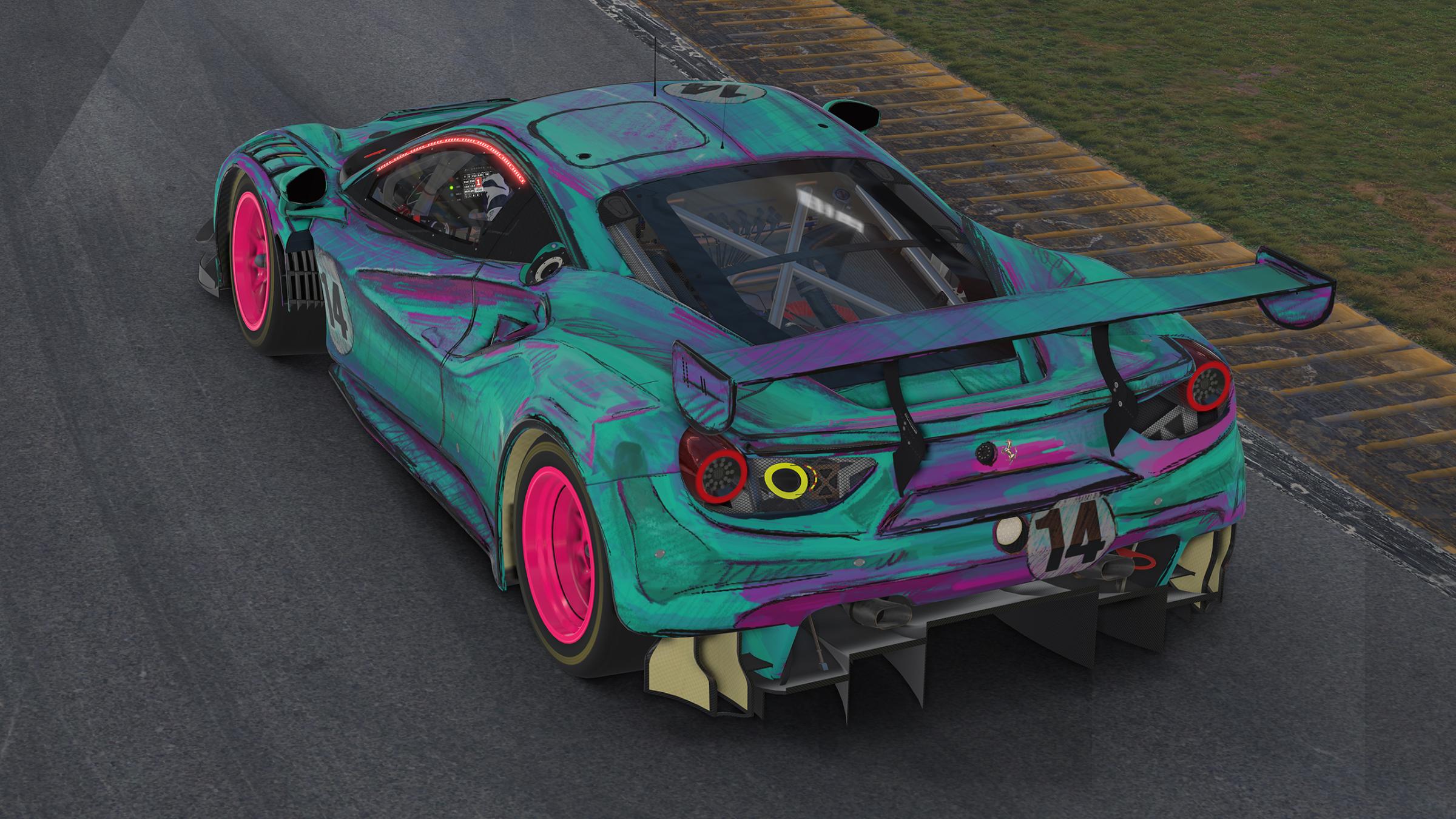 Pen Sketch with Marker and Pencil Turqoise Sunrise colors - Cartoon ...