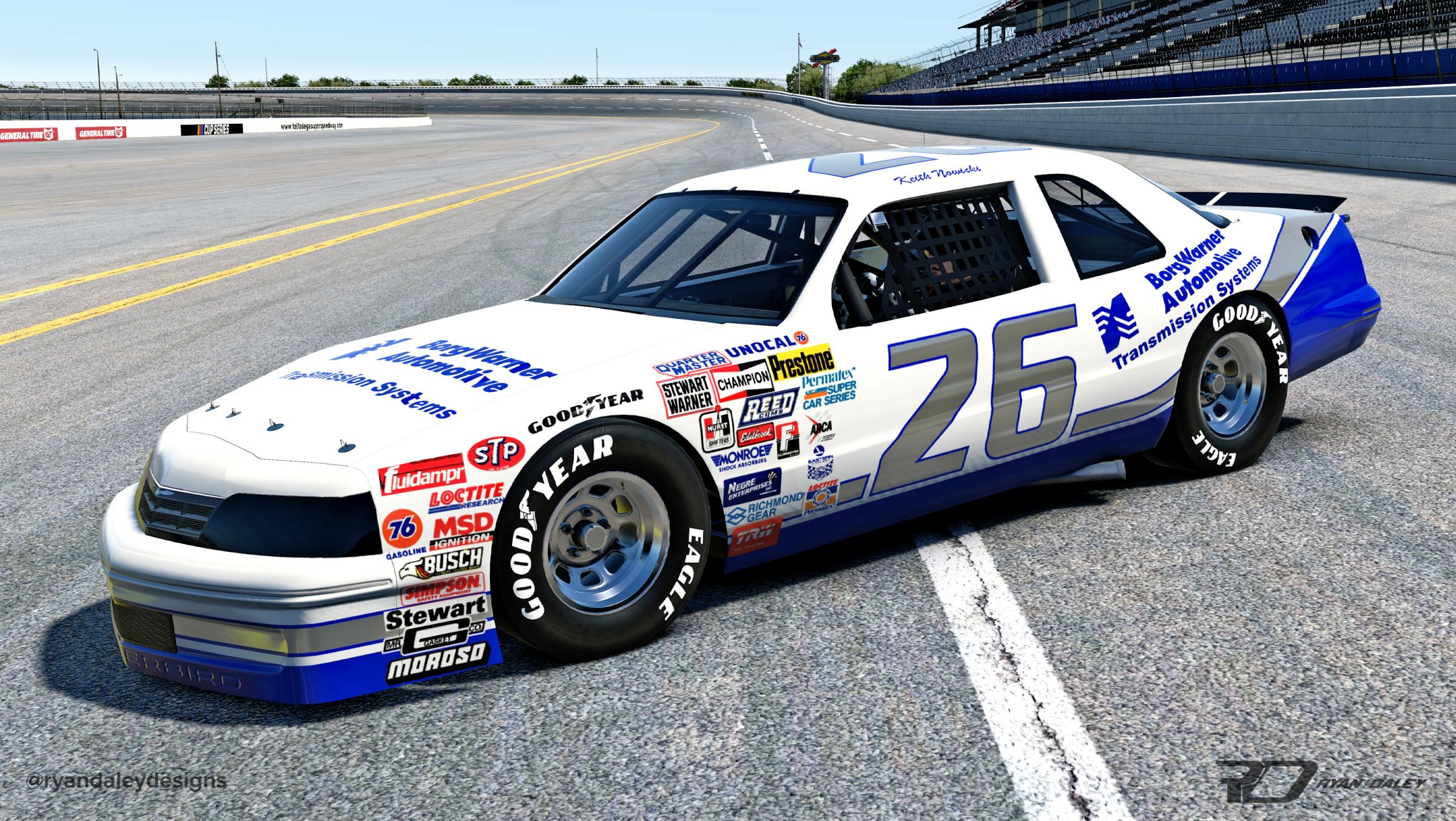 1988 #26 Keith Nowicki Borg Warner Automotive ARCA No Numbers by Ryan ...