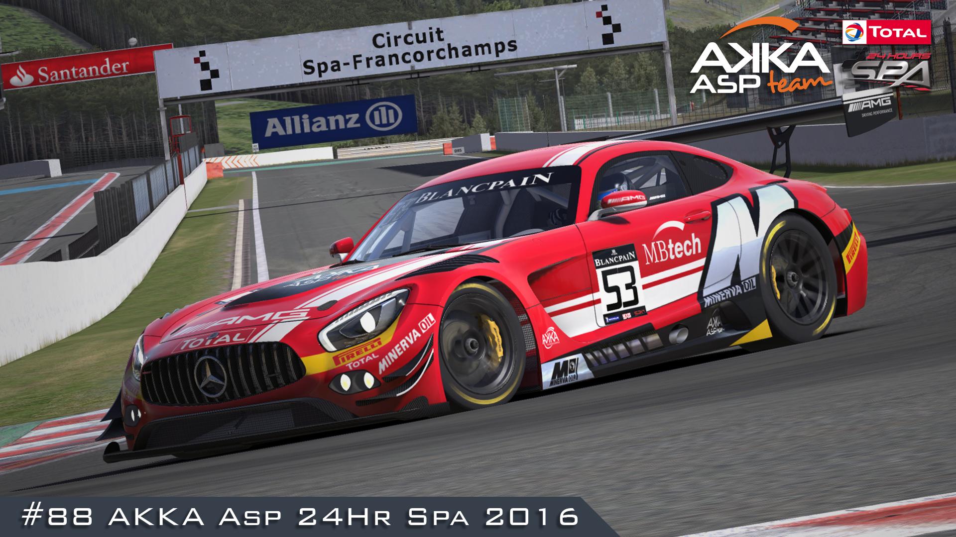 #88 AKKA ASP 2016 24hr SPA (2016 Spa 24Hr) by Justin S Davis - Trading ...