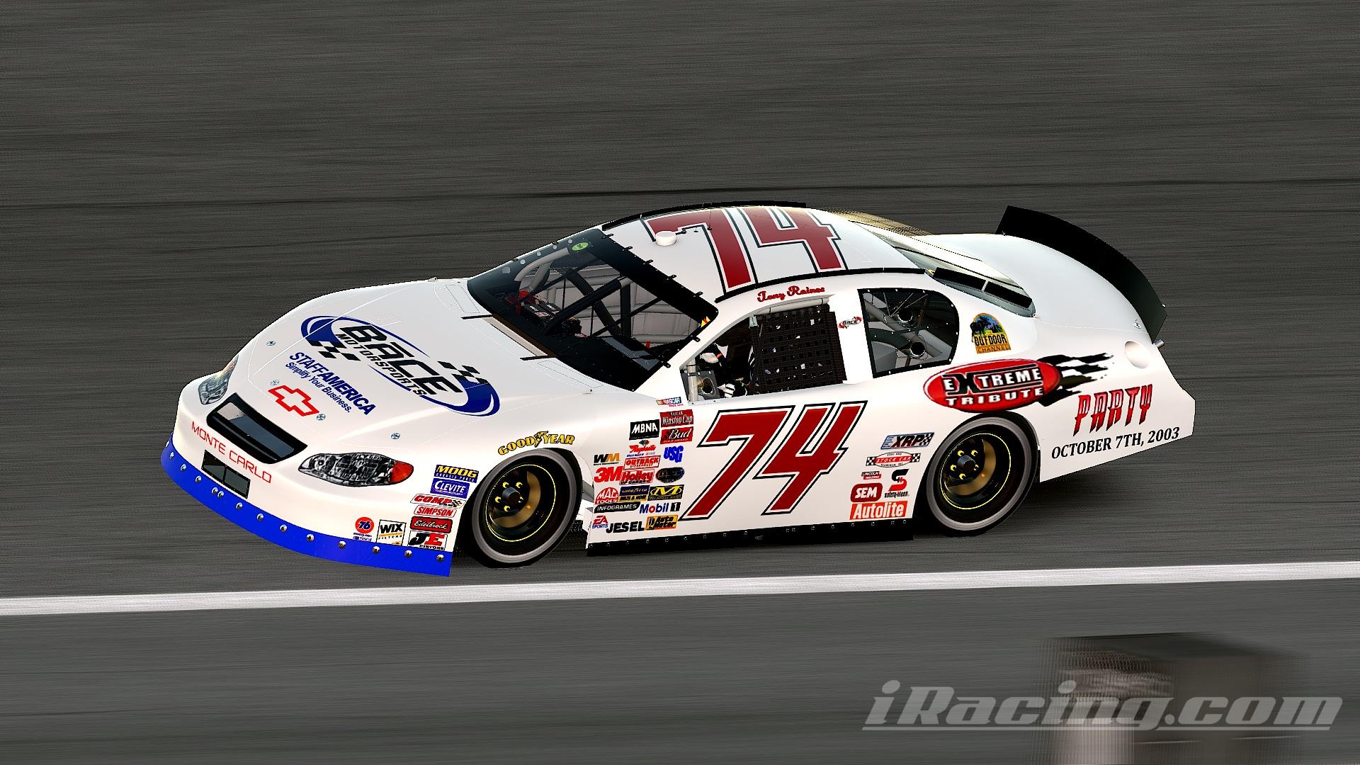 #74 Tony Raines 2003 BACE Motorsports Extreme Tribute Party Chevrolet ...