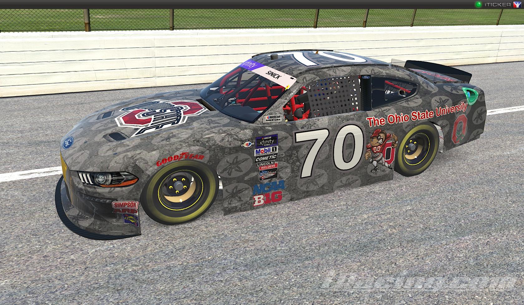 Xfinity Mustang Grey OSU - Ohio State by Adam Sinick - Trading Paints