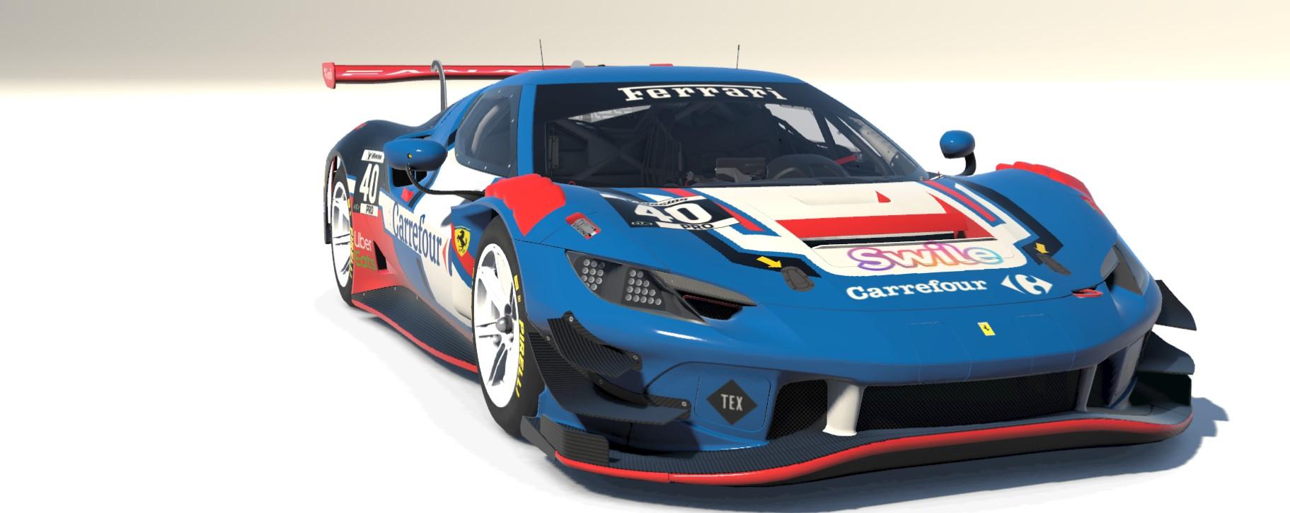 Ferrari 296 GT3 Carrefour livery by Anthony Q. - Trading Paints
