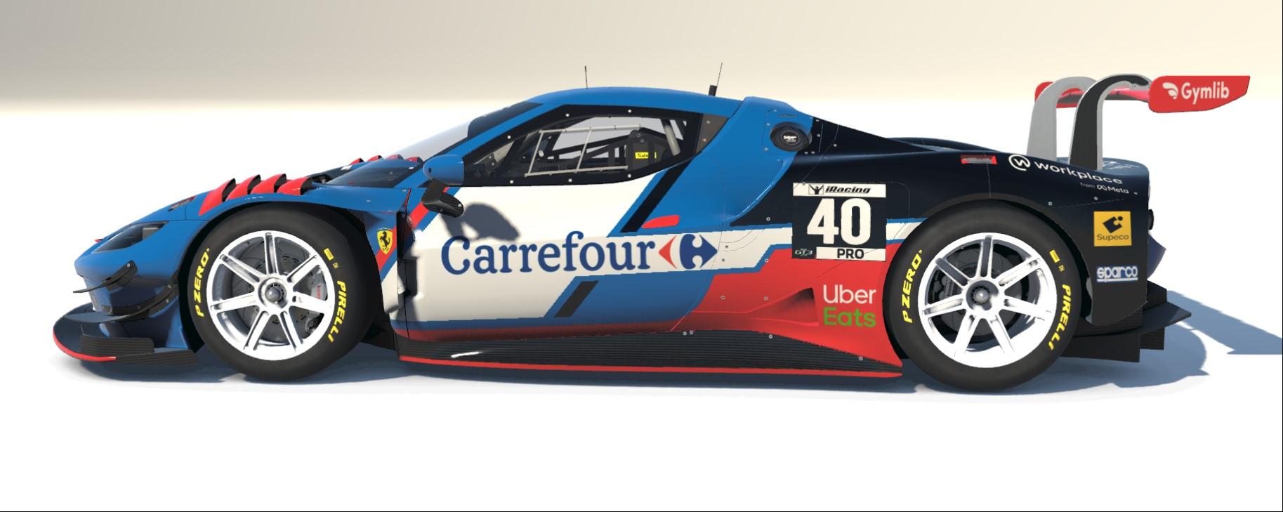 Ferrari 296 GT3 Carrefour livery by Anthony Q. - Trading Paints
