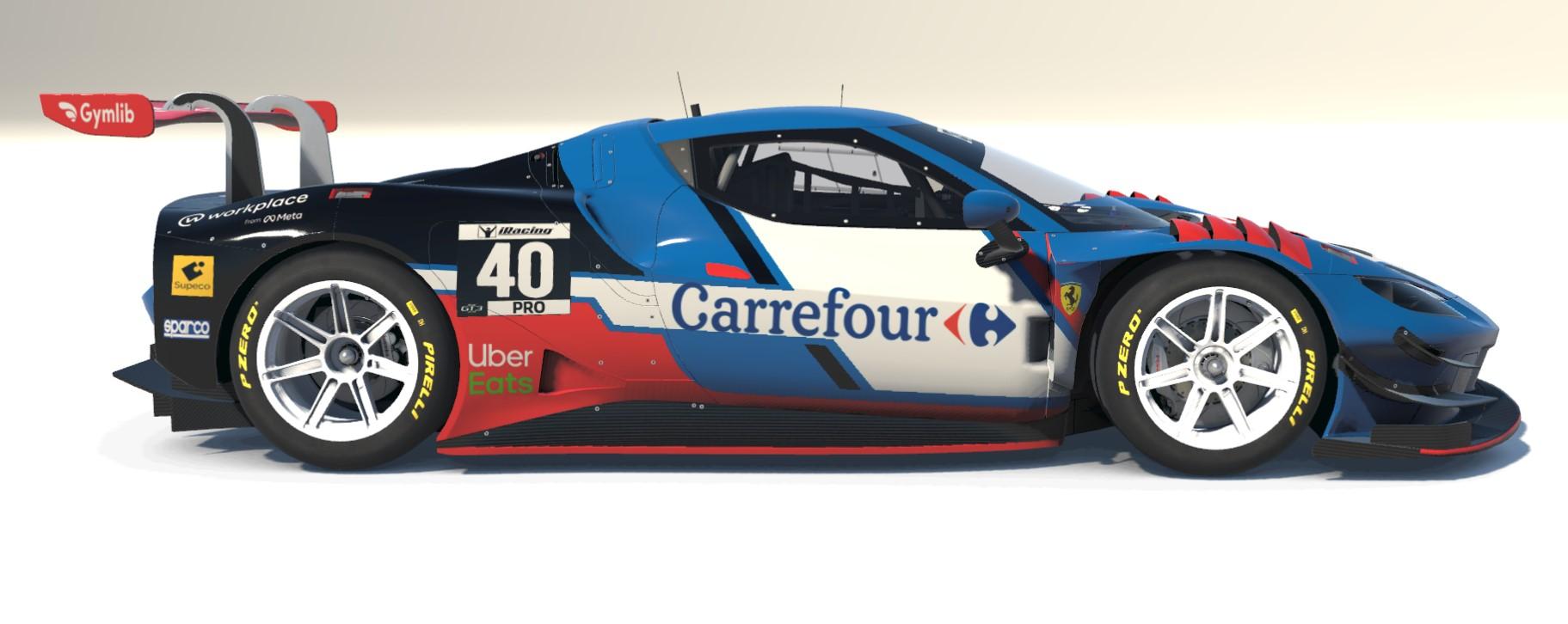 Ferrari 296 GT3 Carrefour livery by Anthony Q. - Trading Paints