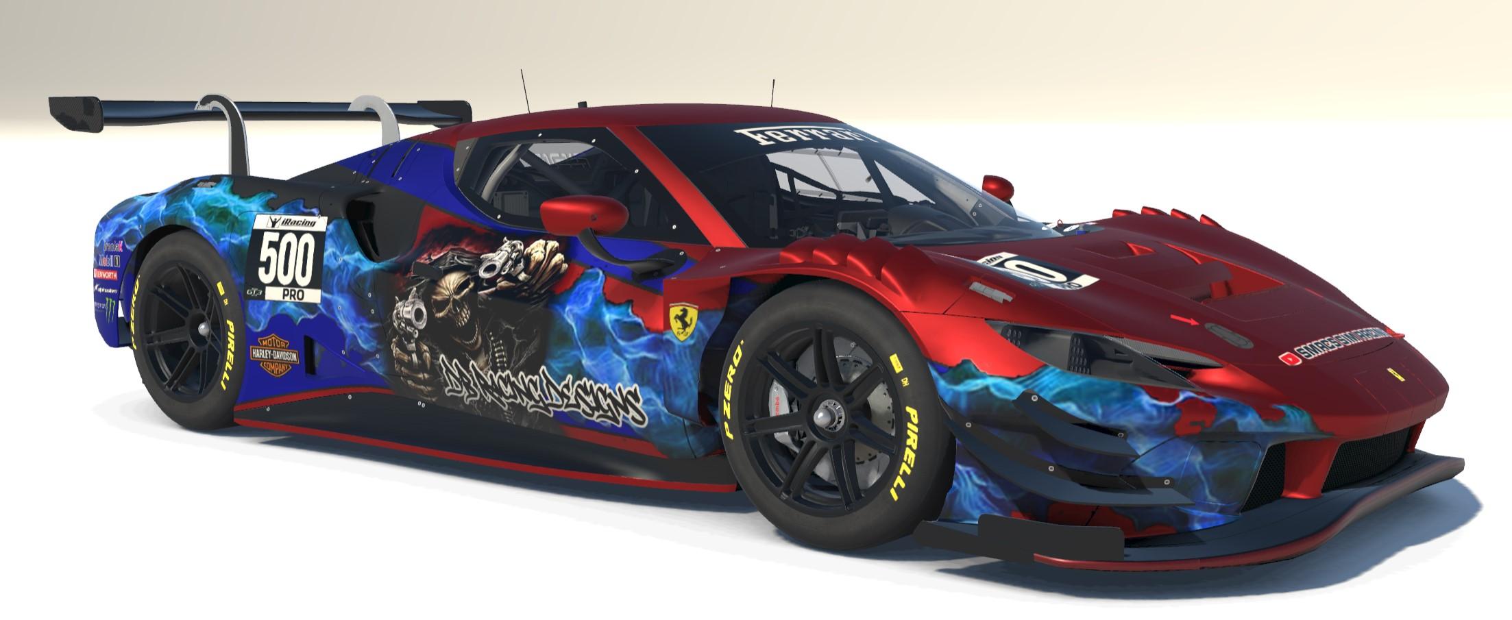 Ferrari 296 GT3 Shooter Skull DB Racing Designs Livery by Drew ...